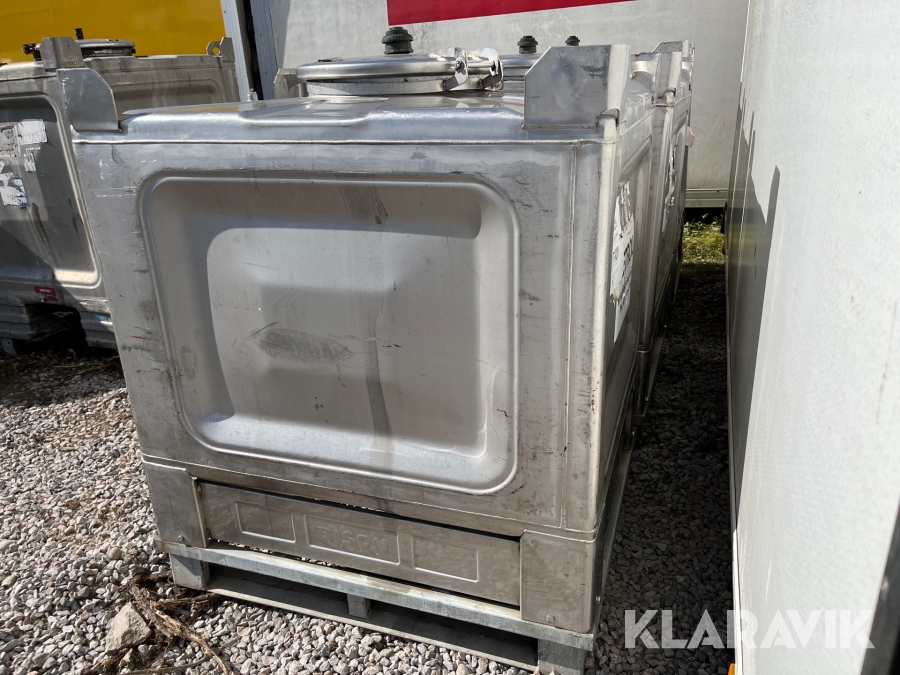 Rostfri tank Bison 1000 L, Arboga, Klaravik auktioner