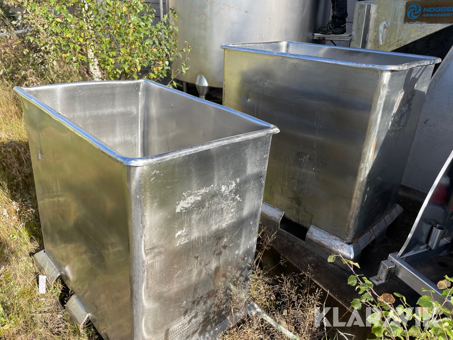 Rostfria fat, Mark, Klaravik auktioner