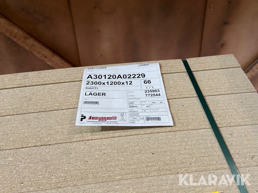 Stabilskiva 1200*2300, Kramfors, Klaravik auktioner