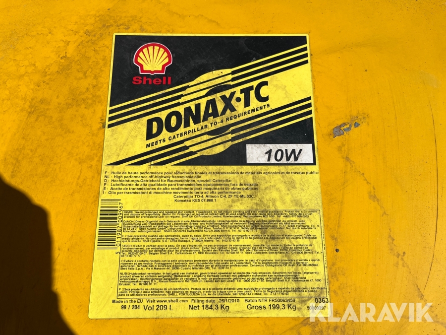 Motorolja Shell Donax 10W, Järfälla, Klaravik auktioner