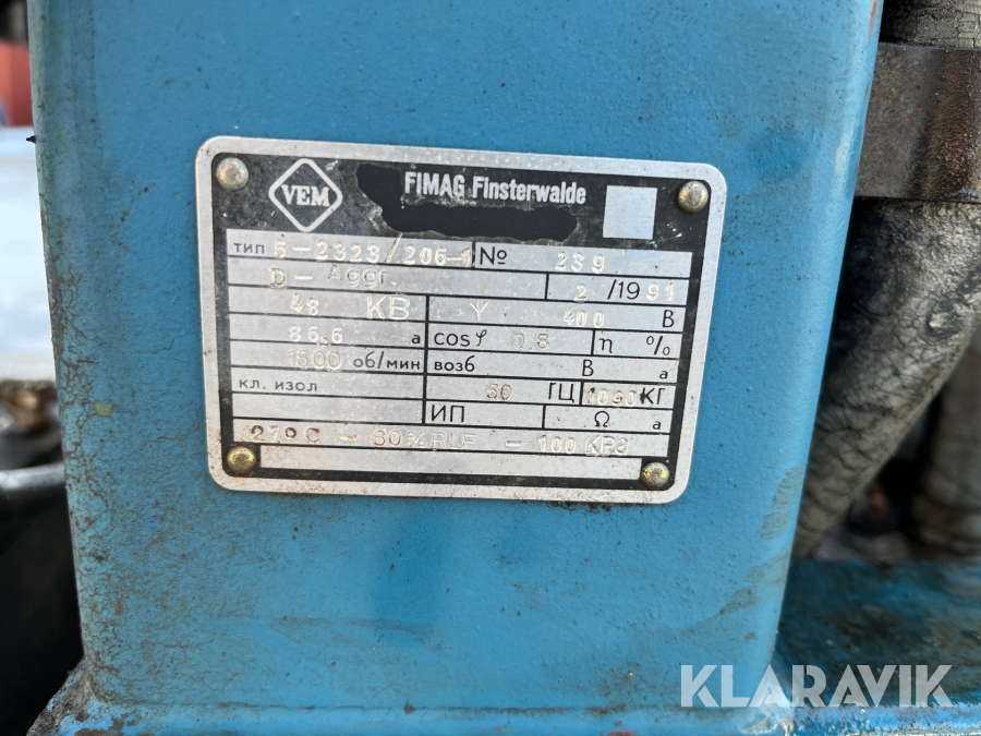 Generator Vem S 200 L 4 A, Avesta, Klaravik auktioner