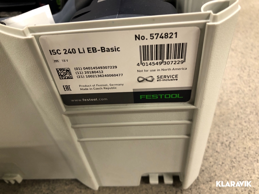 Klaravik Auktioner | Isoleringssåg Festool ISC 240