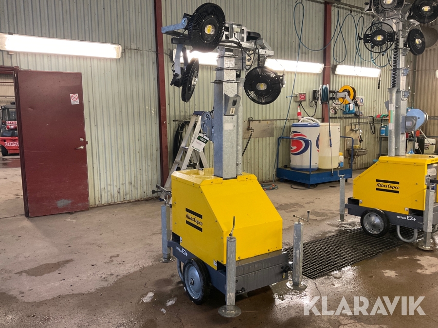 Belysningsmast Atlas Copco Light Tower Hilight E3+, Jönköpin
