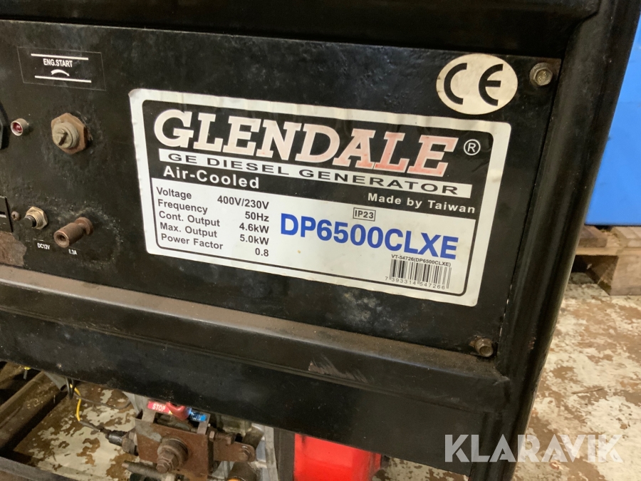 Elverk / Dieselverk Glendalen DP6500CLXE, Laxå, Klaravik auk