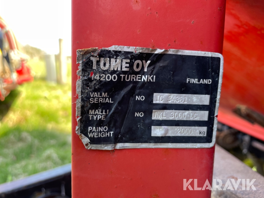 Kombisåmaskin Tume HKL 3000 DC, Mark, Klaravik auktioner