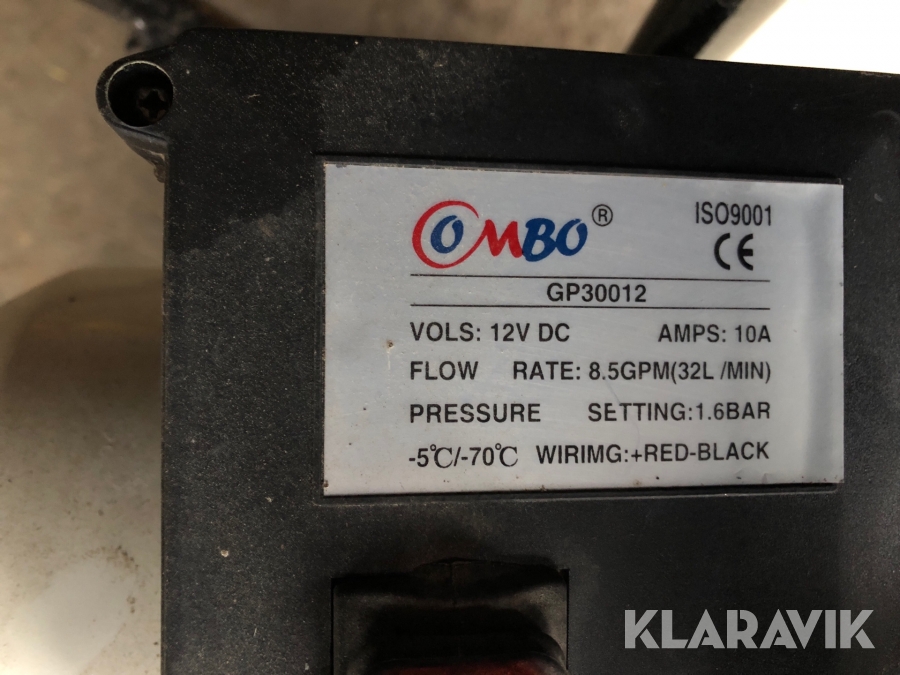 Klaravik Auktioner | Adblue pump på vagn Combo GP30012 batteridriven 12v