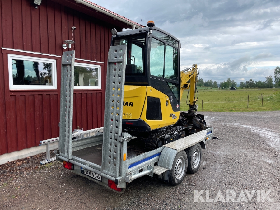 Grävmaskin Yanmar SV15VT, Grums, Klaravik auktioner
