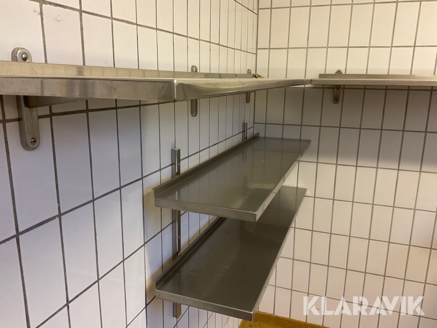 Rostfria hyllor, Mellerud, Klaravik auktioner