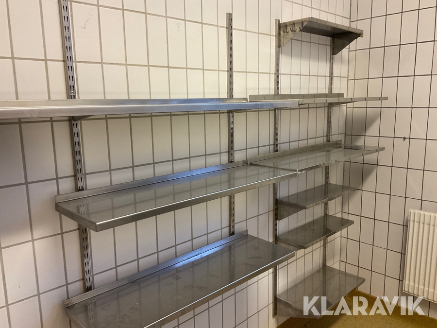 Rostfria hyllor, Mellerud, Klaravik auktioner