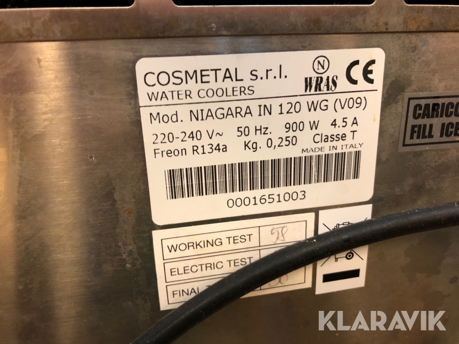 Klaravik Auktioner | Vattenautomat Cosmetal Niagara IN 120 WG med skåp ...