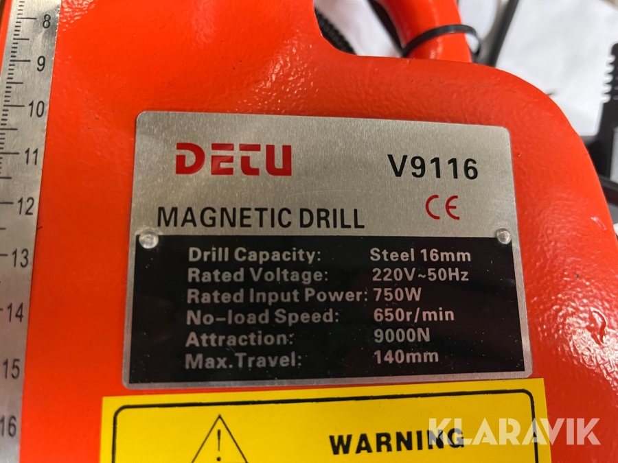 Magnetborrmaskin Detu V9116, Gotland, Klaravik auktioner