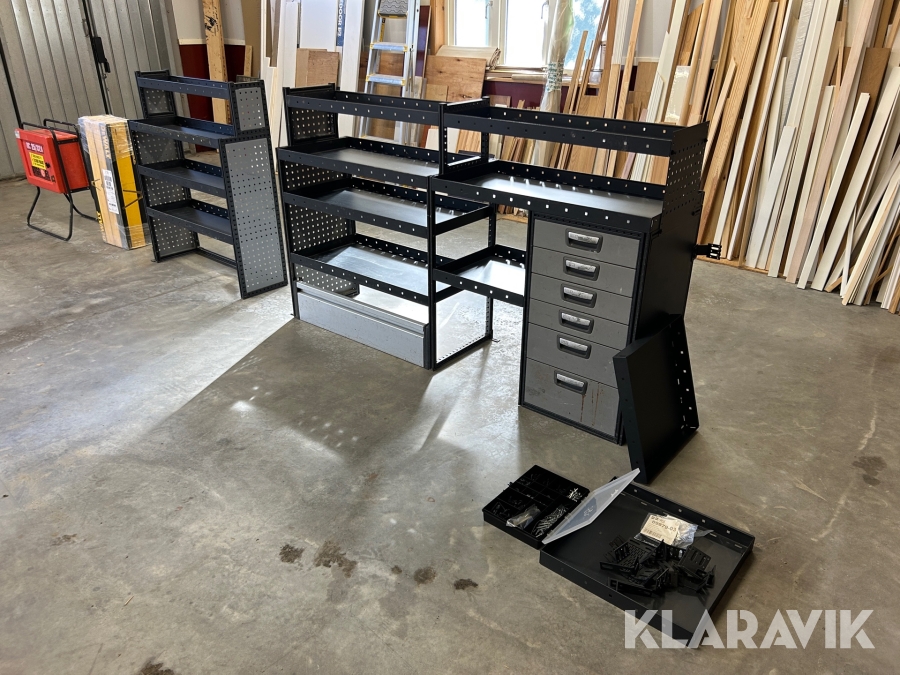 Verkstadsinredning Modul-System, Falkenberg, Klaravik auktio