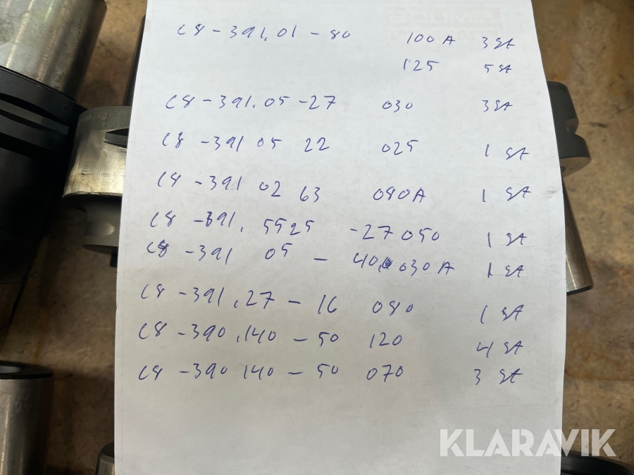 Verktygshållare, Trollhättan, Klaravik auktioner