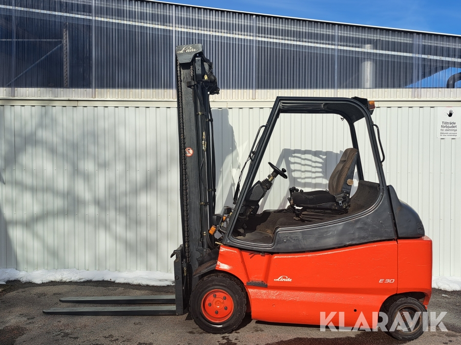 Motviktstruck Linde E30-600-02, Kumla, Klaravik auktioner