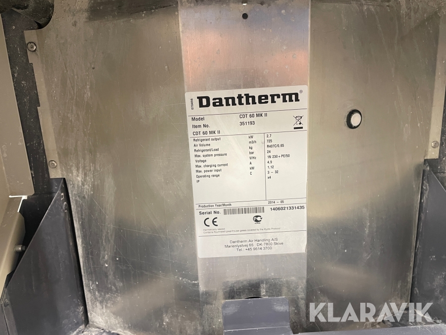 Avfuktare Dantherm CDT 60, Svalöv, Klar