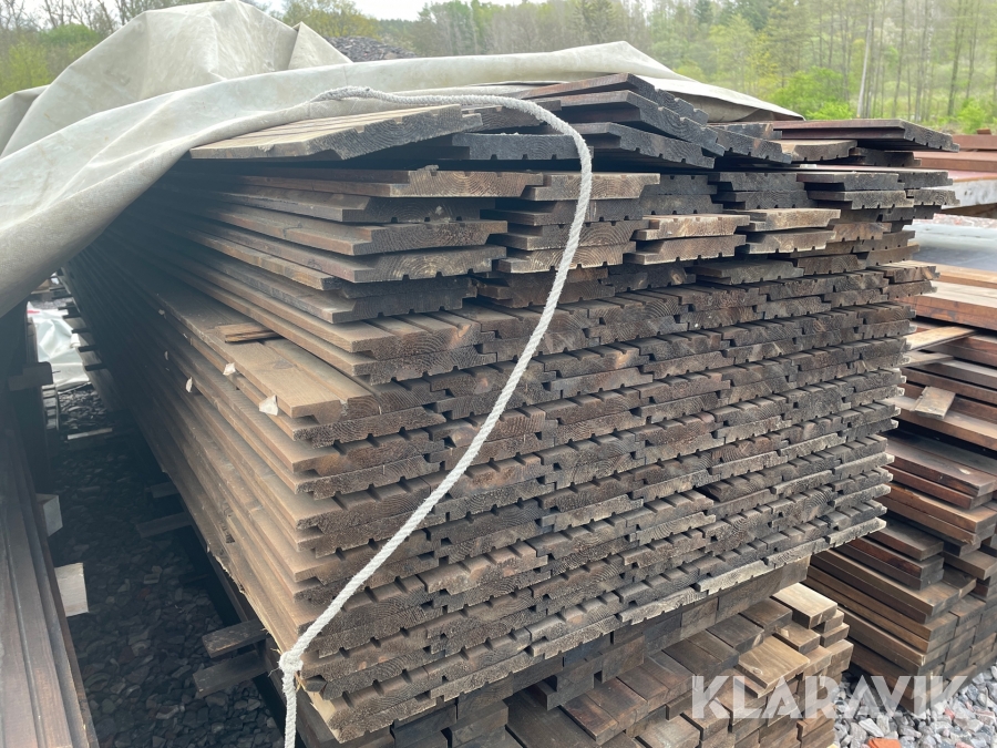 Linoljetryckt panelvirke Bitus Linax, Mölndal, Klaravik auk