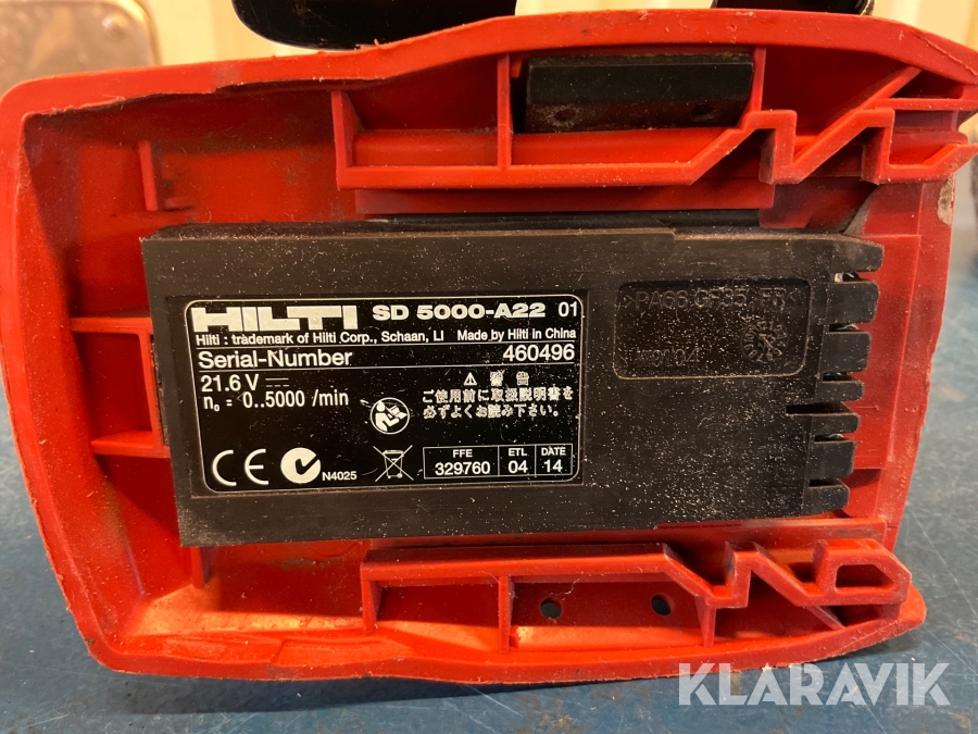 Skruvdragare Hilti SD 5000 A22, Jönköping, Klaravik auktione