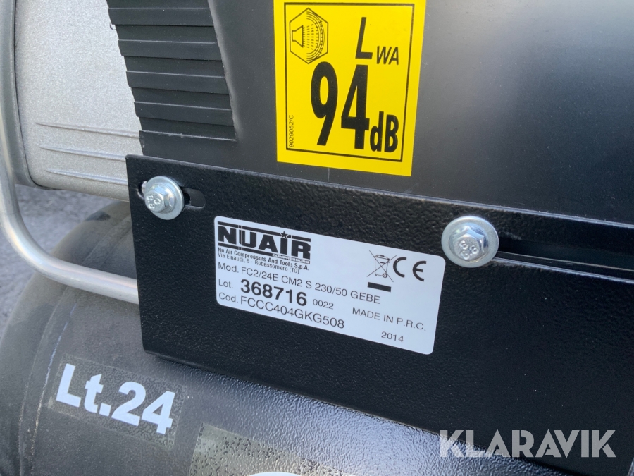 Klaravik Auktioner | Kompressor Gebe Fc2/24E