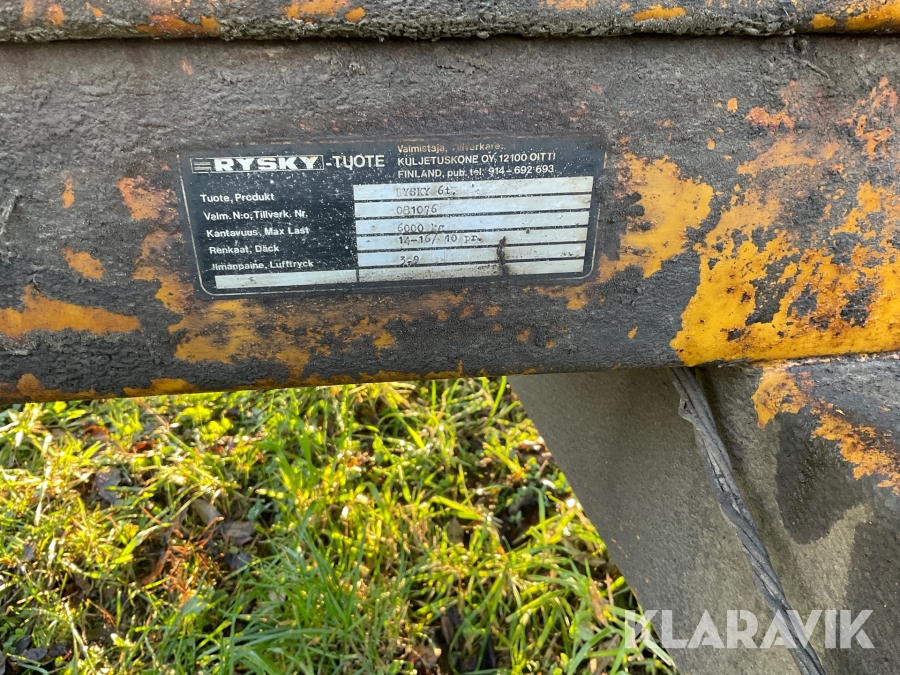Tippvagn Rysky 6T, Falköping, Klaravik auktioner