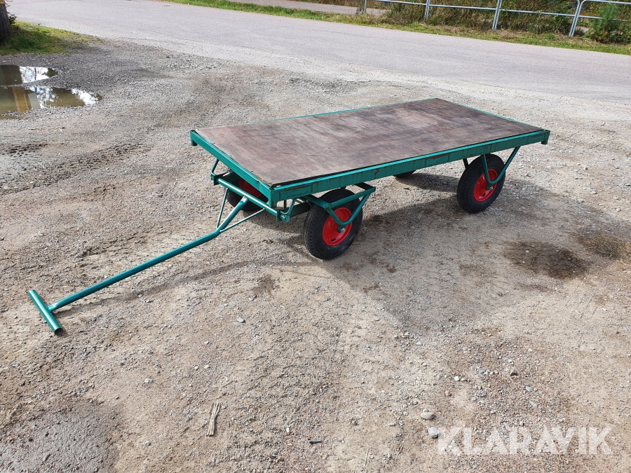 Transportvagn / Flakvagn Trönningekärran 2 axlad med broms