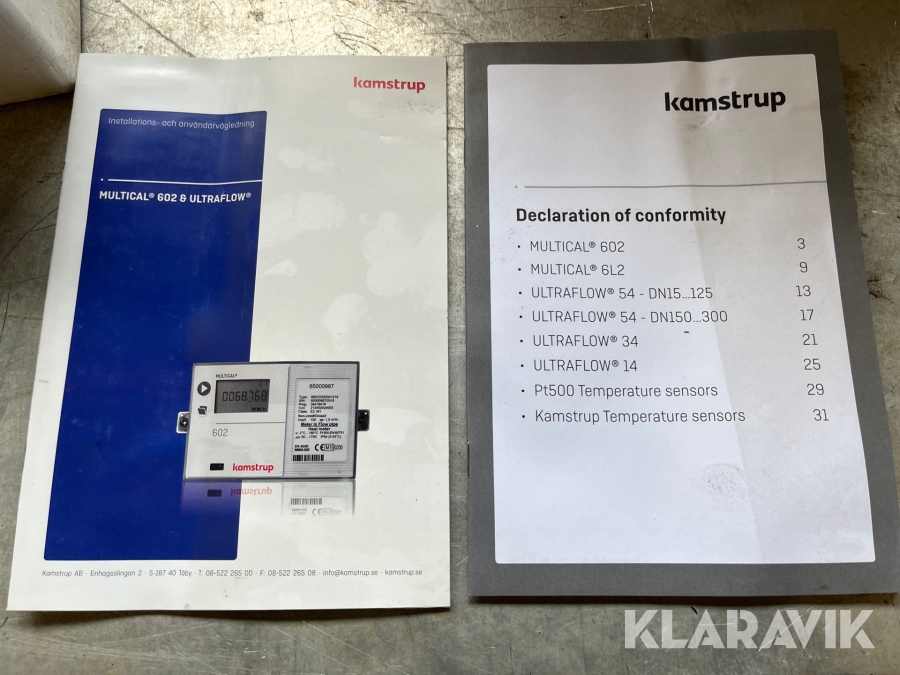 Flödesmätare Kamstrup Multical 601, Varberg, Klaravik auktio