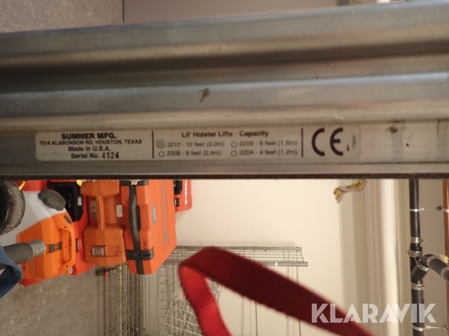 Materiallyft Sumner 2210, Jönköping, Klaravik auktioner