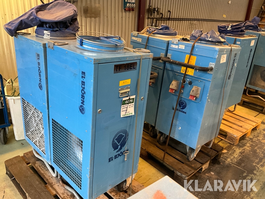 Varmluftsfläkt 5st El-Björn TF 18 EL, Jönköping, Klaravik au