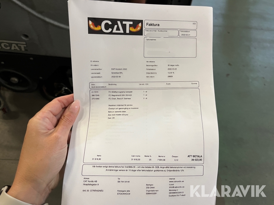 Tvätt- & sopmaskin TomCat 250, Gislaved, Klaravik auktioner