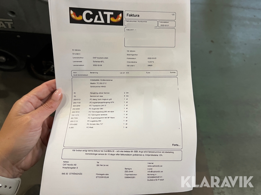 Tvätt- & sopmaskin TomCat 250, Gislaved, Klaravik auktioner