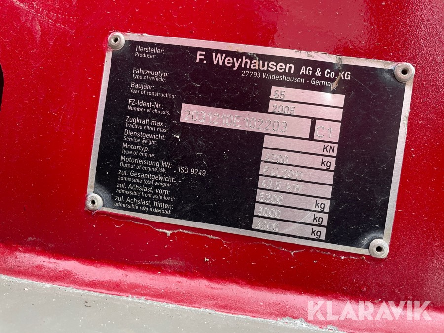 Hjullastare Atlas A65 med skopa & gafflar