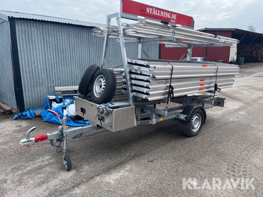 Byggställning på trailer ställning.se, Kumla, Klaravik aukti