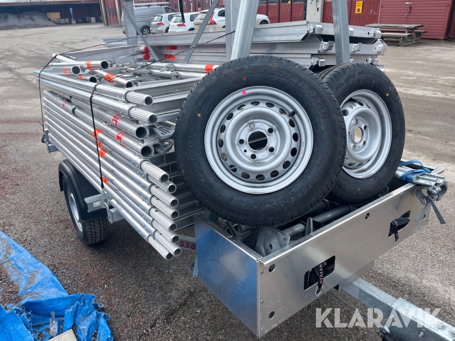 Byggställning på trailer ställning.se, Kumla, Klaravik aukti