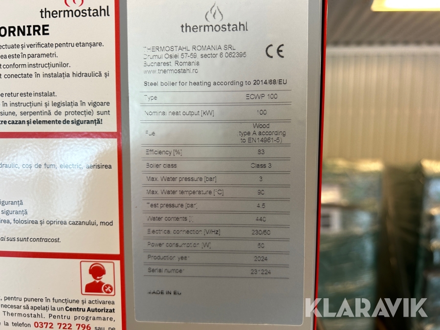 Vedpanna med fläkt Thermostahl Ecowood Plus 100, Helsingborg