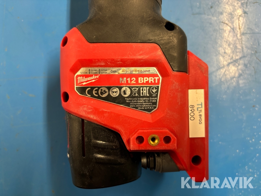 Popnitstång Milwaukee M12 BPRT, Upplands Väsby, Klaravik auk