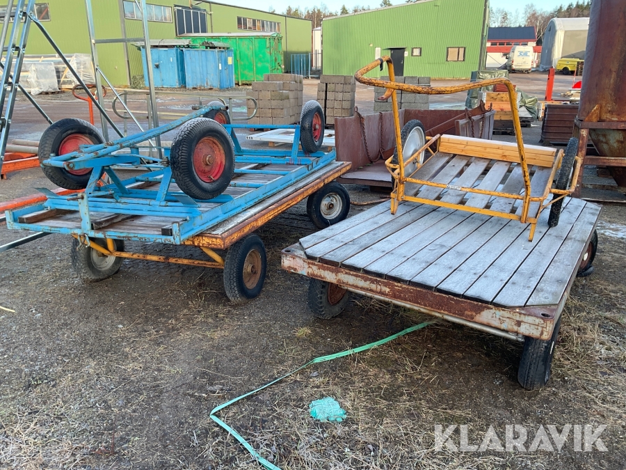 Material vagnar 4 stycken, Dals-Ed, Klaravik auktioner