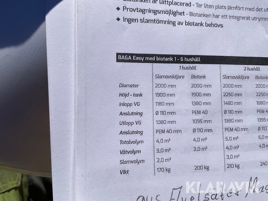 Reningsverk Baga Easy, Säffle, Klaravik auktioner