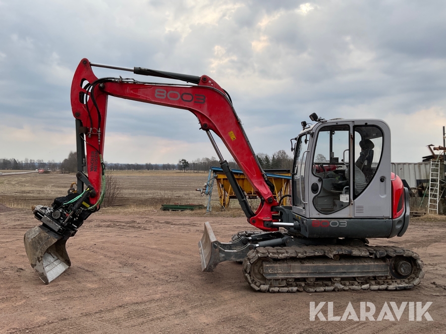 Grävmaskin Wacker Neuson 8003 RD, Kristinehamn, Klaravik auk