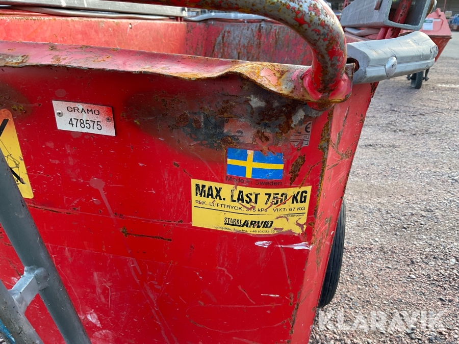 Fodervagn med lyftbygel Starke Arvid 14000-PU, Jönköping, Kl