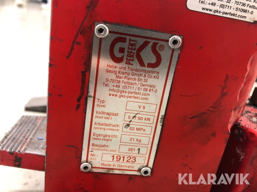 Klaravik Auktioner | Domkraft 2 st GKS Perfekt V5