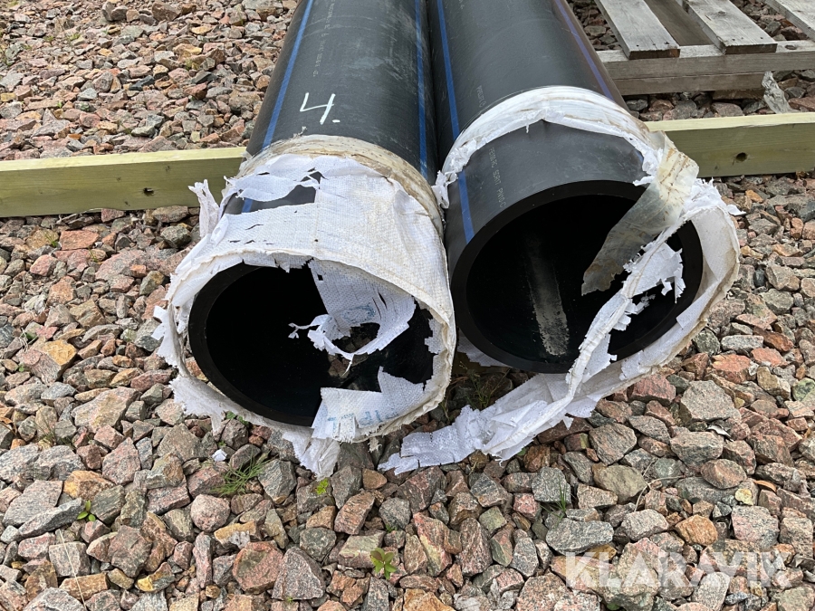 Tryckrör Pipelife PE100 SDR17 - Svart med blå stripe, Helsin