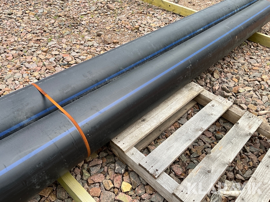 Tryckrör Pipelife PE100 SDR17 - Svart med blå stripe, Helsin