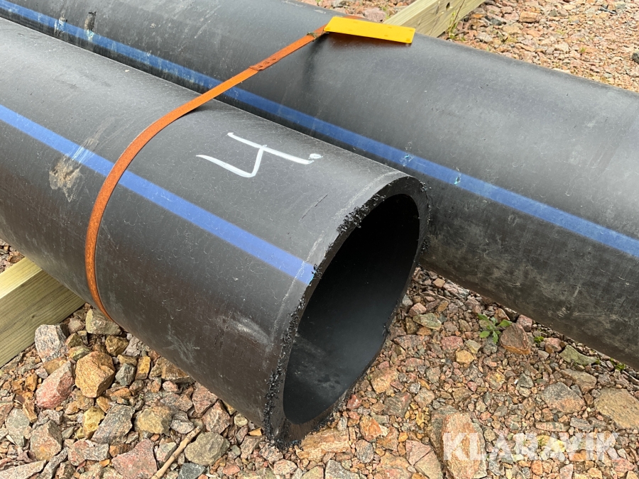 Tryckrör Pipelife PE100 SDR17 - Svart med blå stripe, Helsin