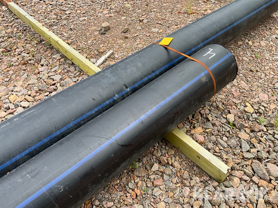 Tryckrör Pipelife PE100 SDR17 - Svart med blå stripe, Helsin