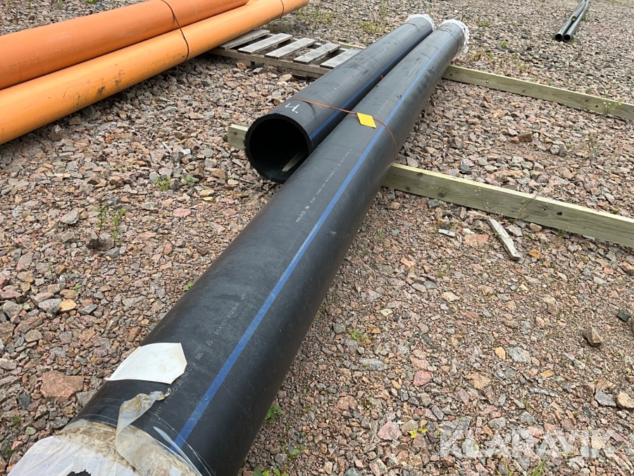 Tryckrör Pipelife PE100 SDR17 - Svart med blå stripe, Helsin