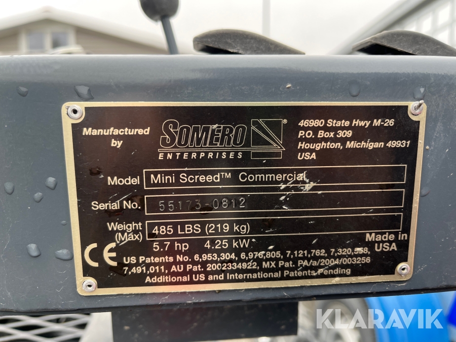 Betonglaserläggare Somero Mini Screed C, Vallentuna, Klaravi