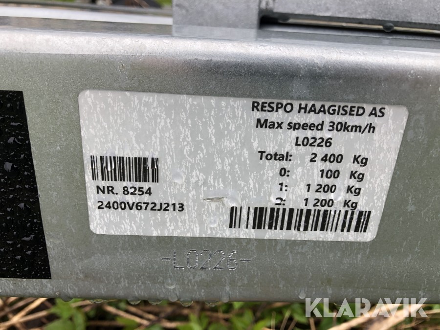 Båtvagn Respo Haagised AS