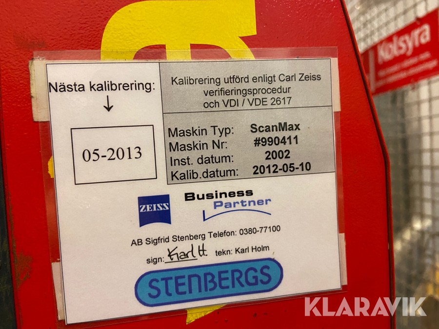 Koordinatmätmaskin Carl Zeiss ScanMax