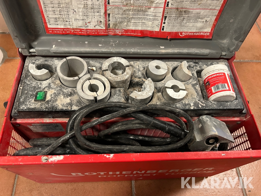 Rörnerfrysningssystem Rothenberger Rofrost turbo 2, Mark, Kl