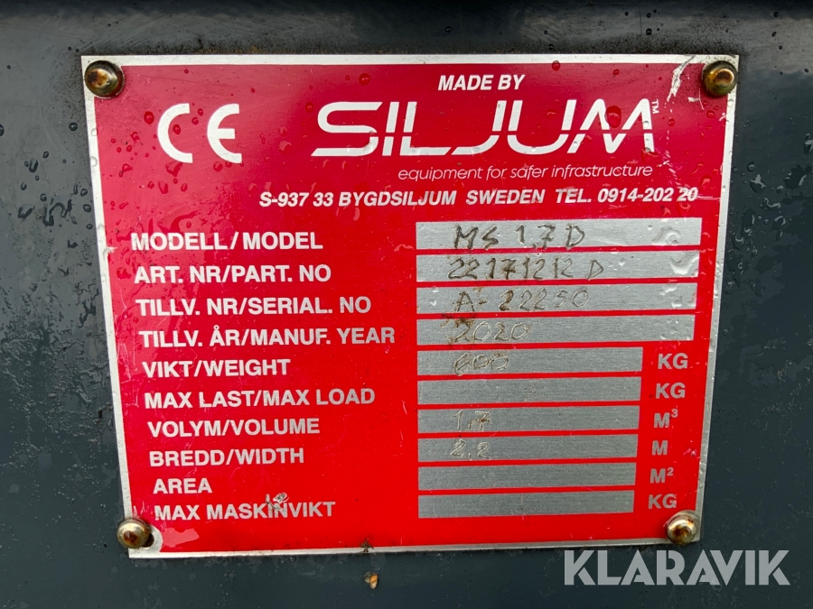 Multiskopa Siljum MS1,7D, Umeå, Klaravik auktioner