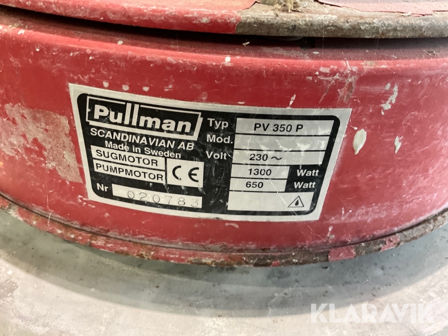 Våtsug Pullman PV 350 P, Malmö, Klaravik auktioner
